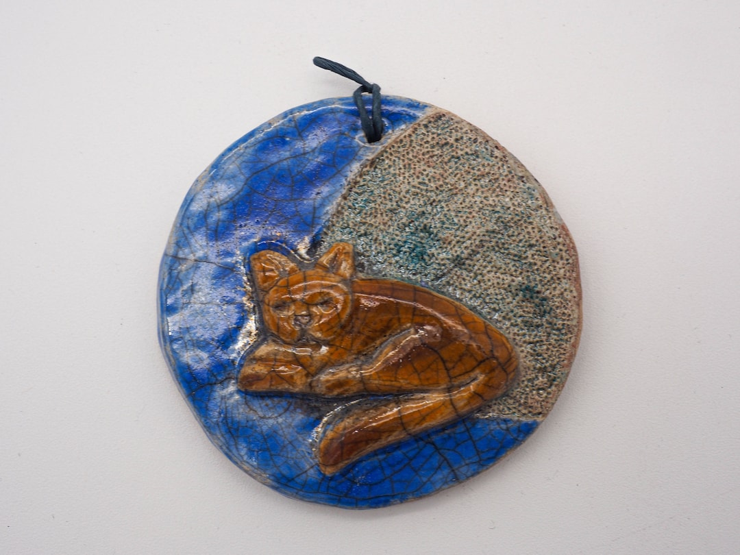 Raku Ceramic Cat Kitten Sculpture Cat Lovers Gift Ceramic Animal Art ...