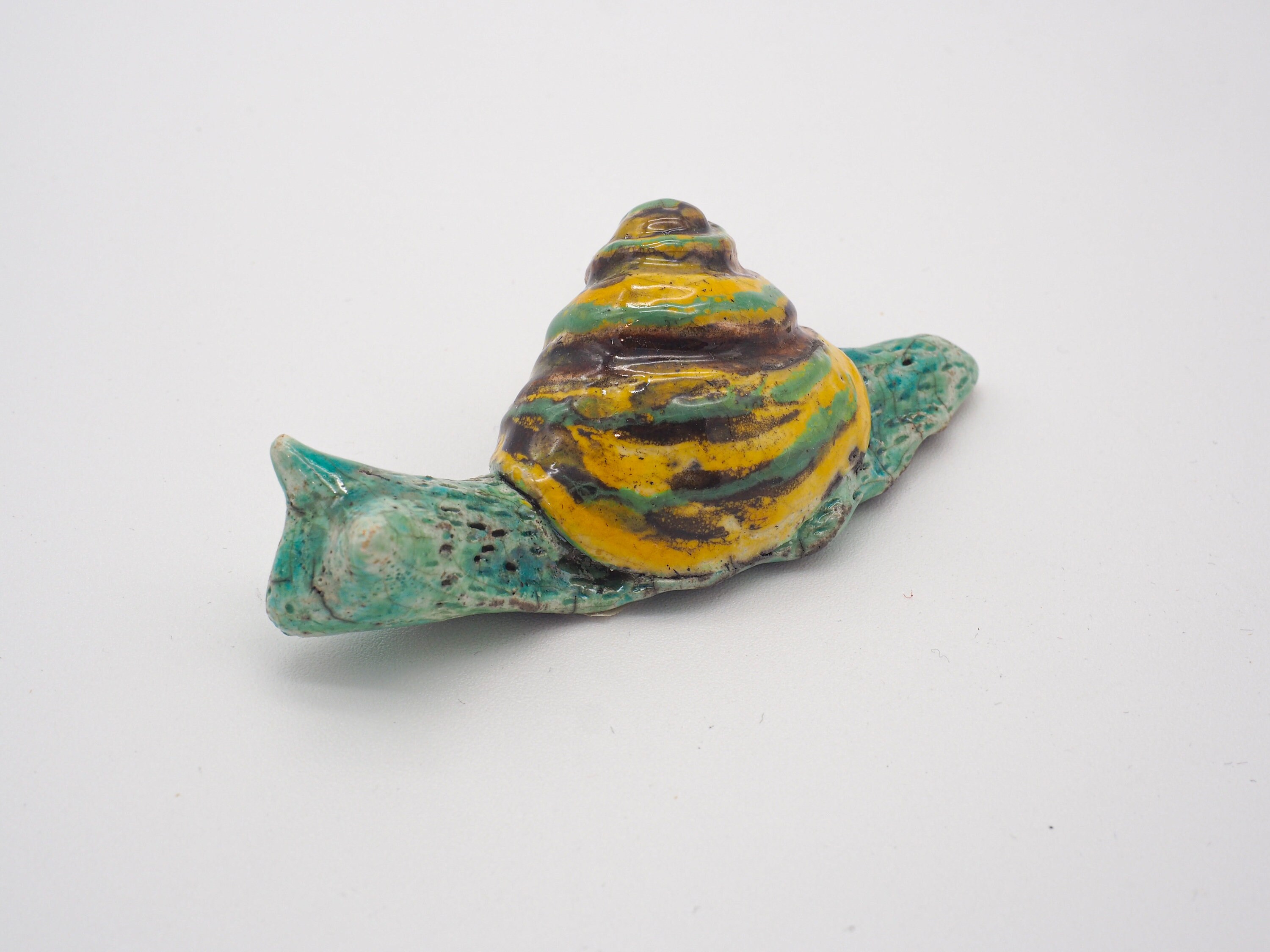 Raku Ceramic Snail, Collectible Snail Sculpture, Handmade Raku Snail ...