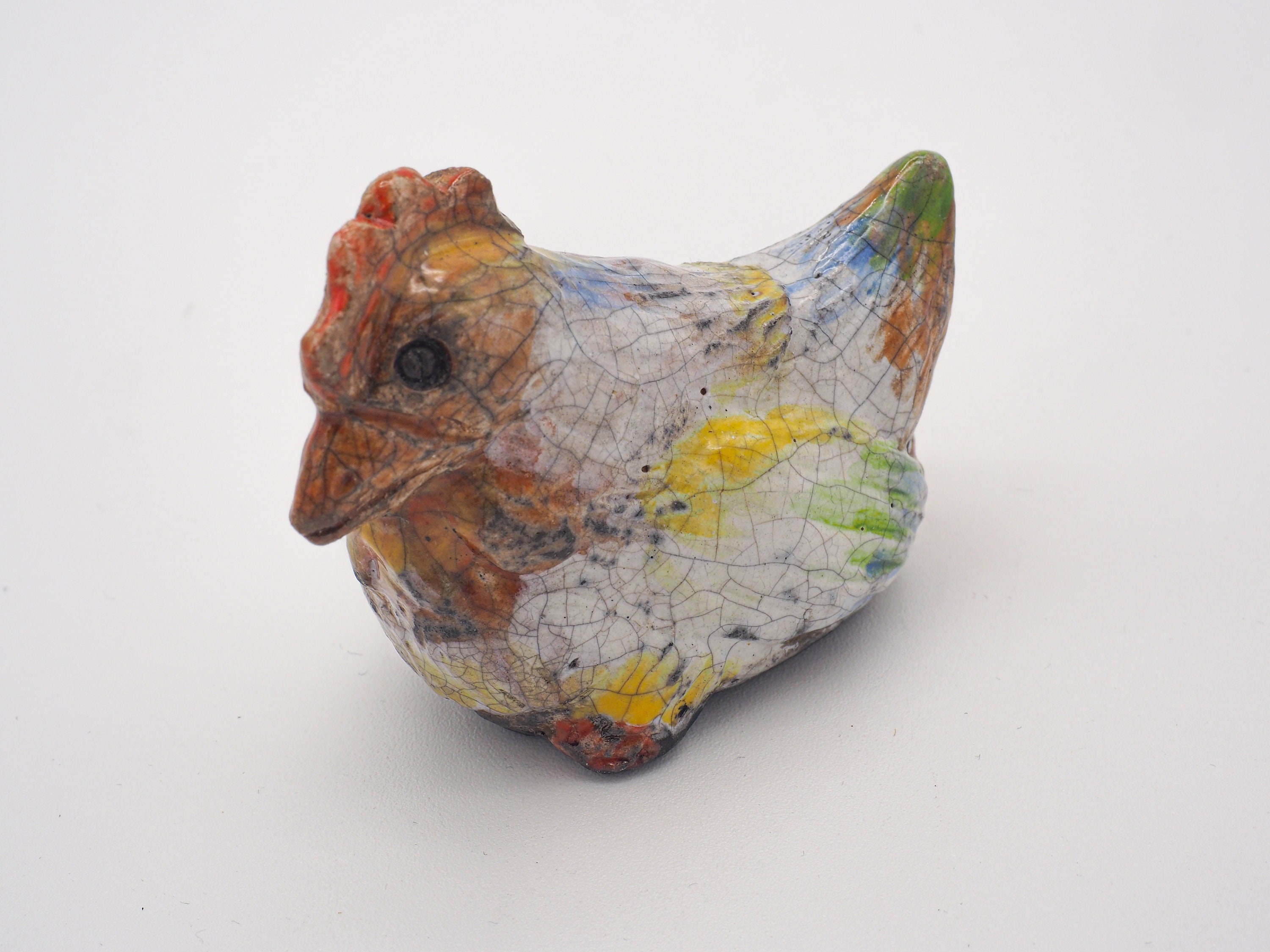 Raku Ceramic Hen Handmade Raku Pottery Artisan Hen Sculpture ...