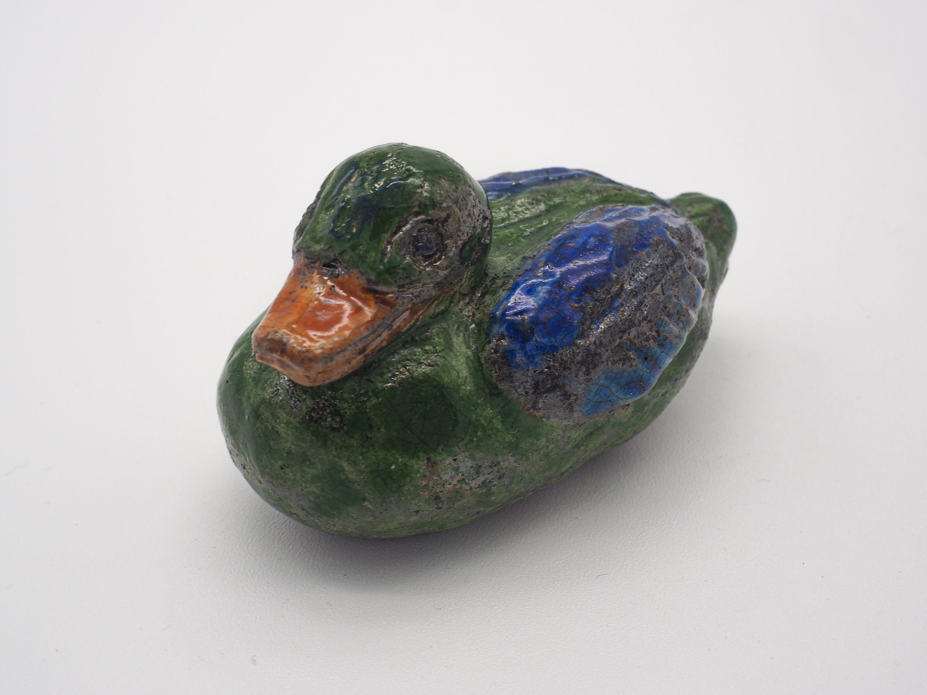 Raku Ceramic Duck Ceramic Duck Sculpture Handmade Raku Duck Unique Ceramic Animal Collectible ...