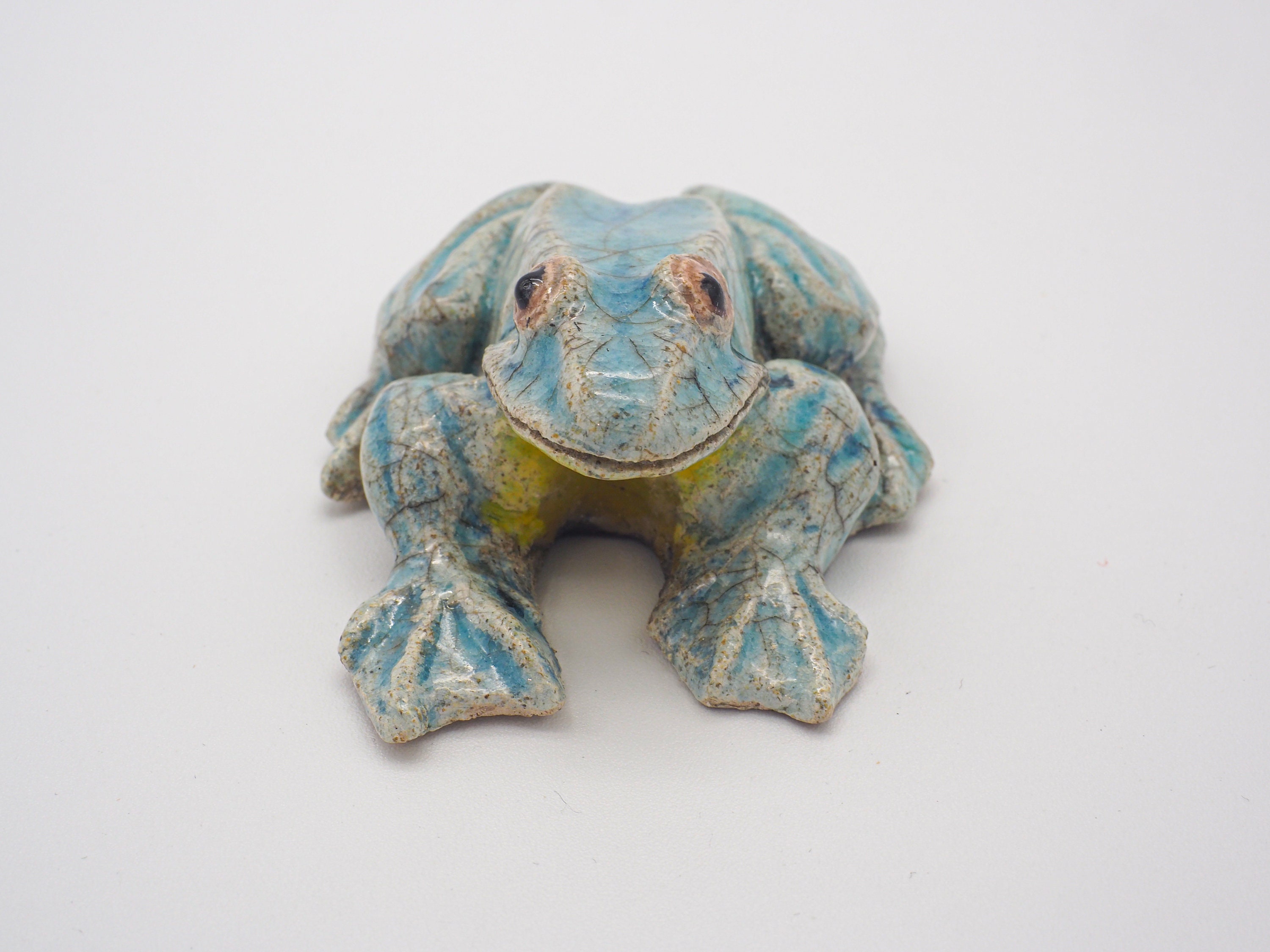 Raku Ceramic Frog Handmade Frog Sculpture Artisan Raku Pottery ...