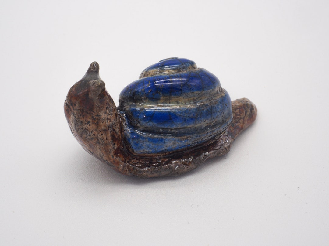 Raku Ceramic Snail Collectible Snail Sculpture Handmade Raku Snail ...