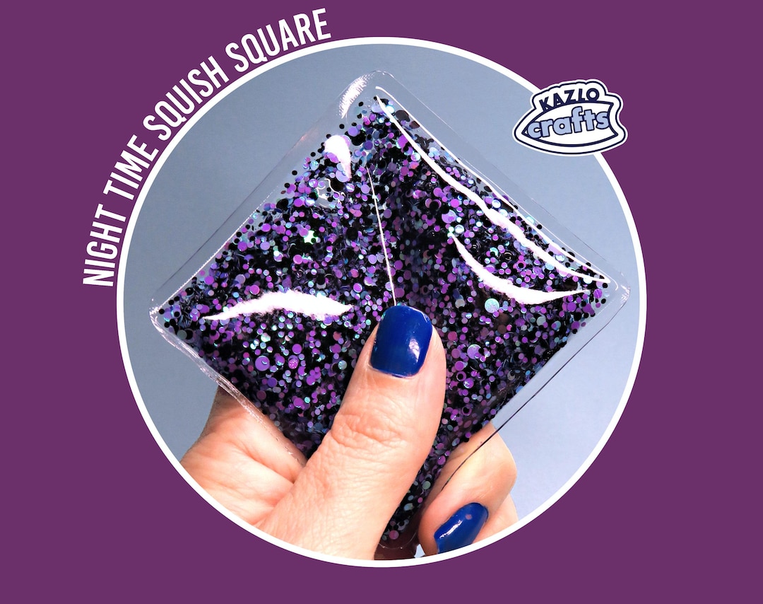 Night Time Sky Squish Square | Stress Management | Squishy Glitter ...