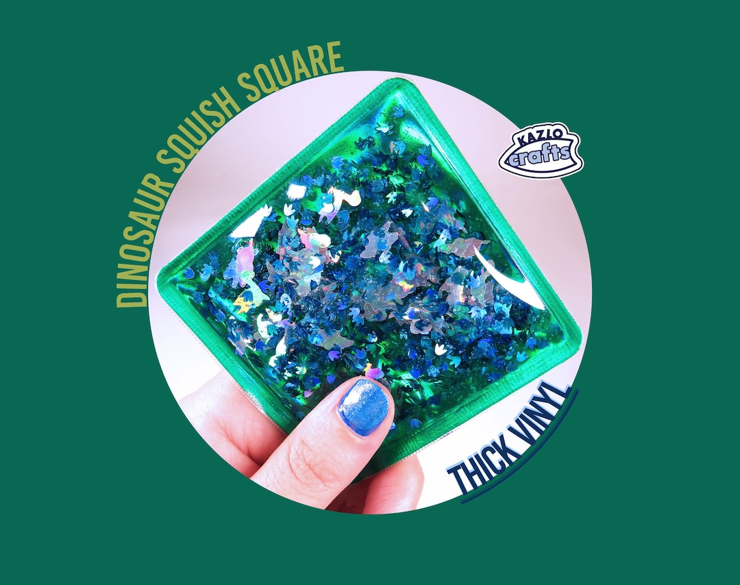 Dinosaur Squish Square Thick Vinyl | Sensory Activity | Stress ...