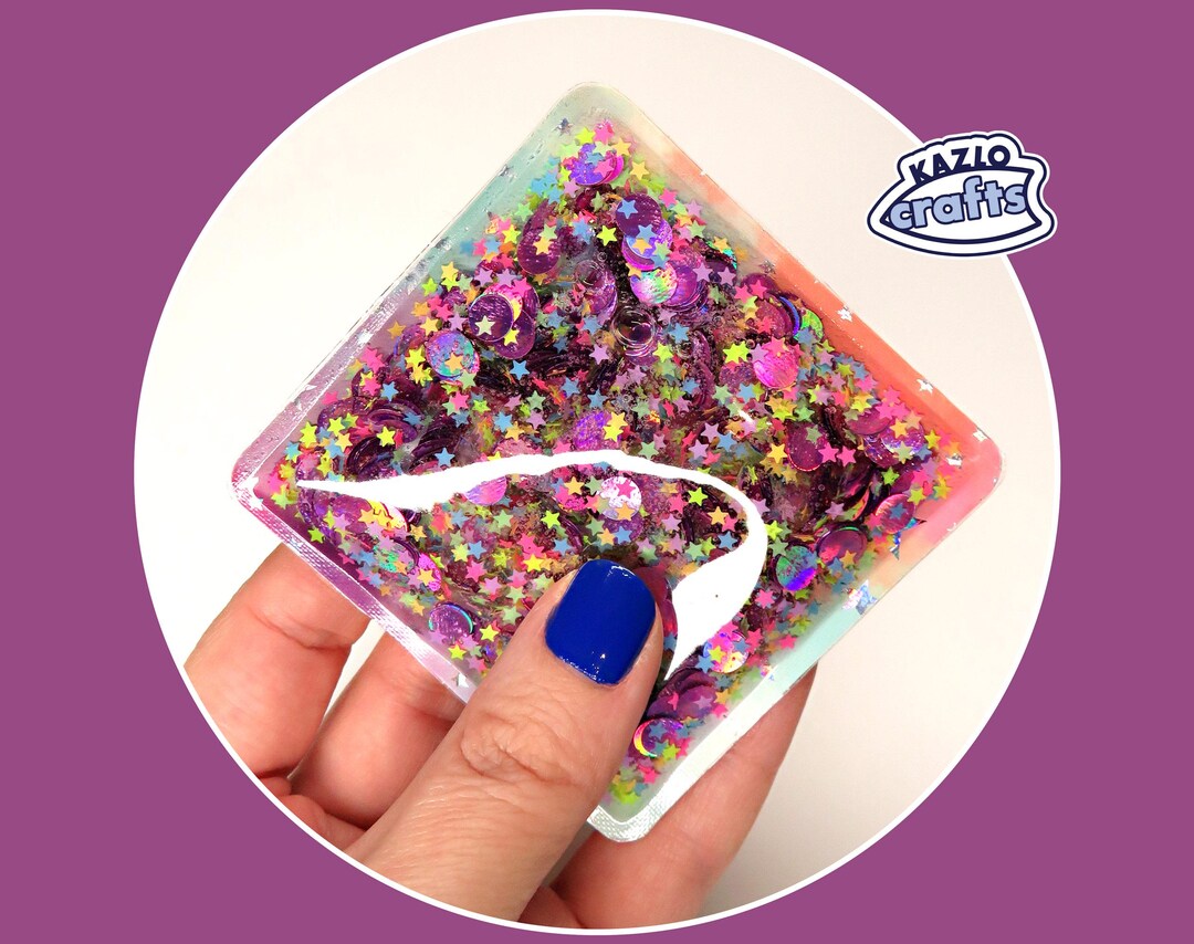 Bright Stars Squish Square With Lavender Dots | Sensory Activity ...
