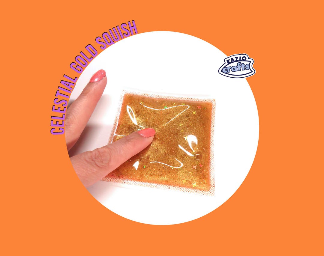 Celestial Gold Pearlescent Squish Square | Stress Management | Squishy ...