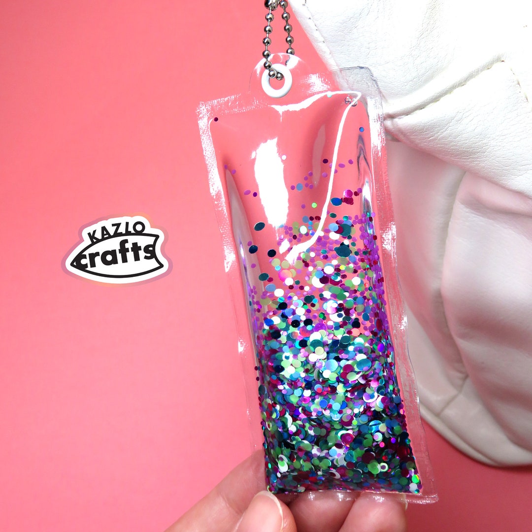 Deep Sea Liquid Confetti Fidget Keychain | Nurse Badge Accessory | Teen Stress Gifts - Etsy