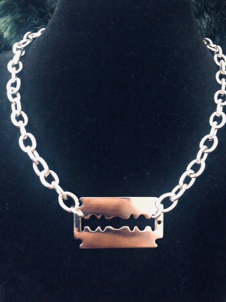 Razor Blade Chain Necklace - Etsy