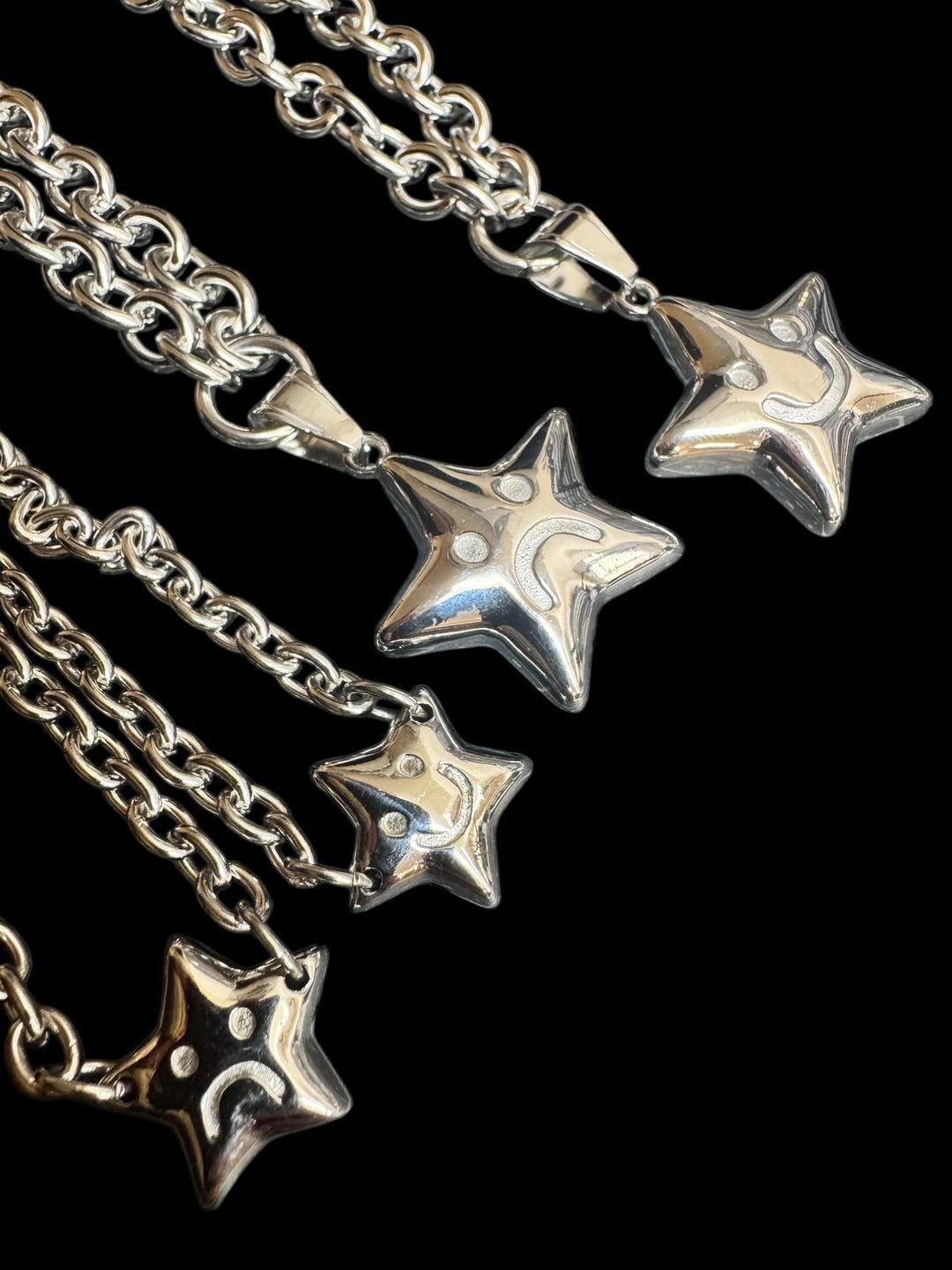 Sad Face, Happy Face Star Chains - Etsy