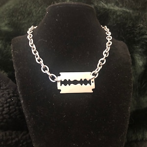Razor Blade Chain Necklace - Etsy