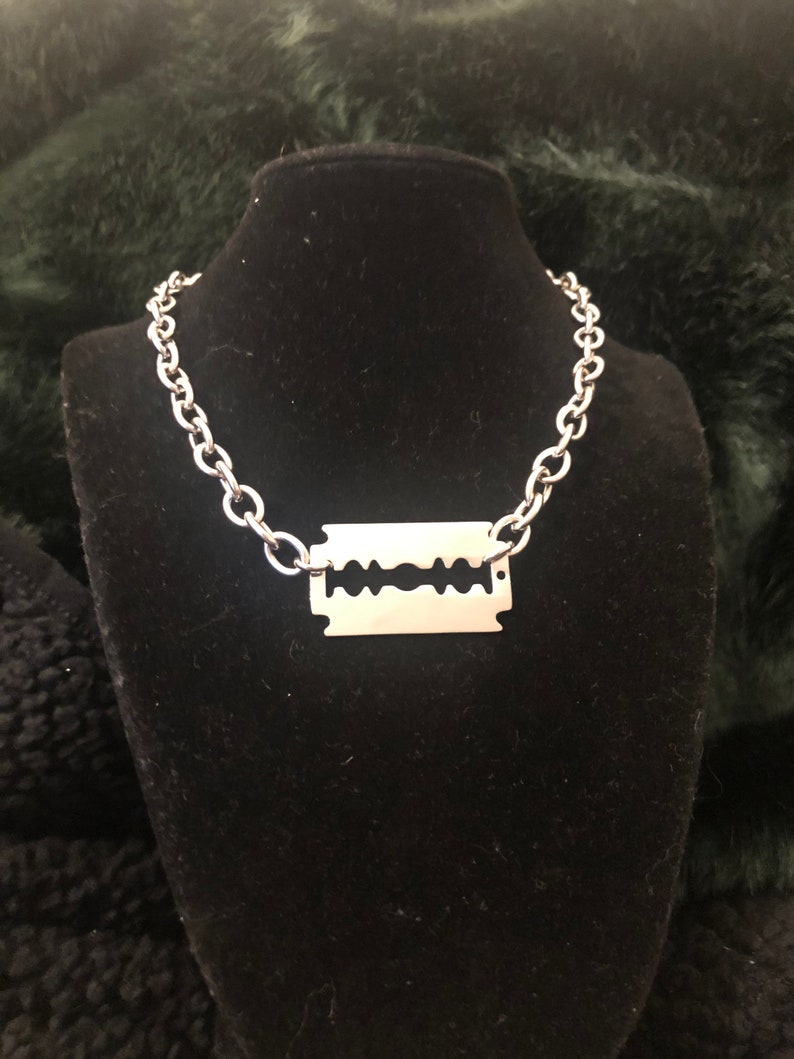 Razor Blade Chain Necklace - Etsy