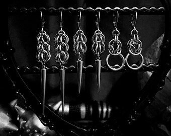 Chain Mail Earrings - Etsy