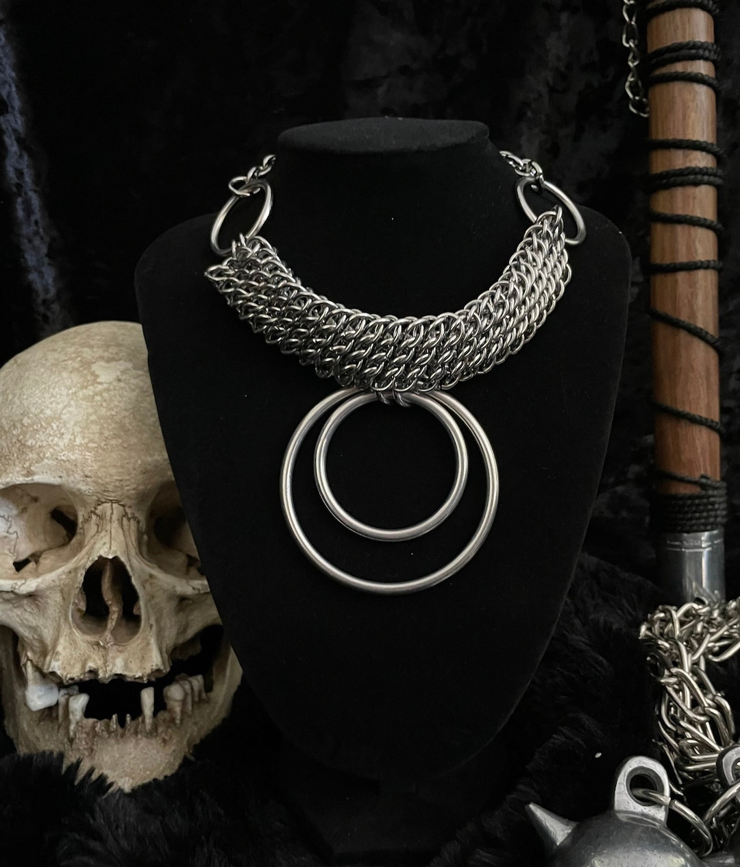 Hand Weaved Chainmail Necklace, Stainless Steel O-ring Design - Etsy