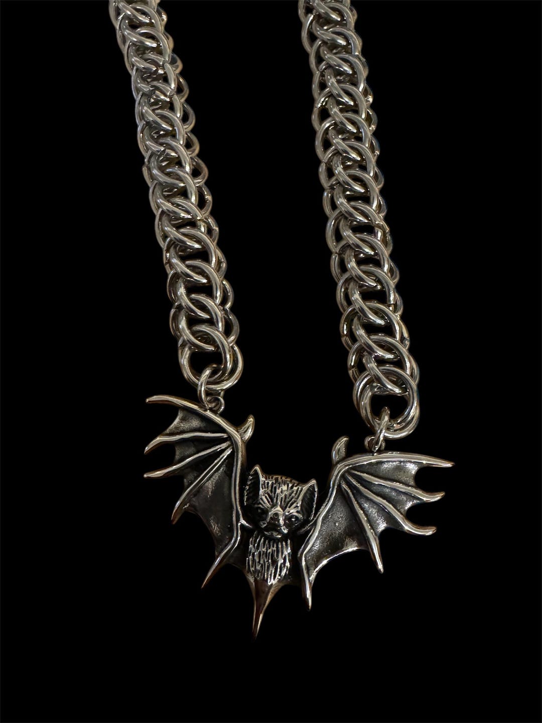 Bat Necklace, Gothic Necklace, Chainmaille - Etsy