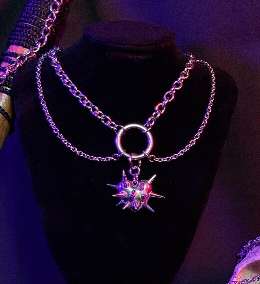 Spikey Heart Chain - Etsy