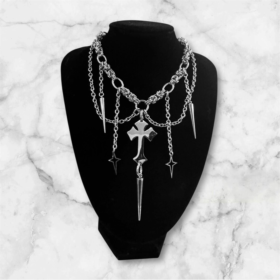 Spiked Cross Medieval Bizantine Chain - Etsy
