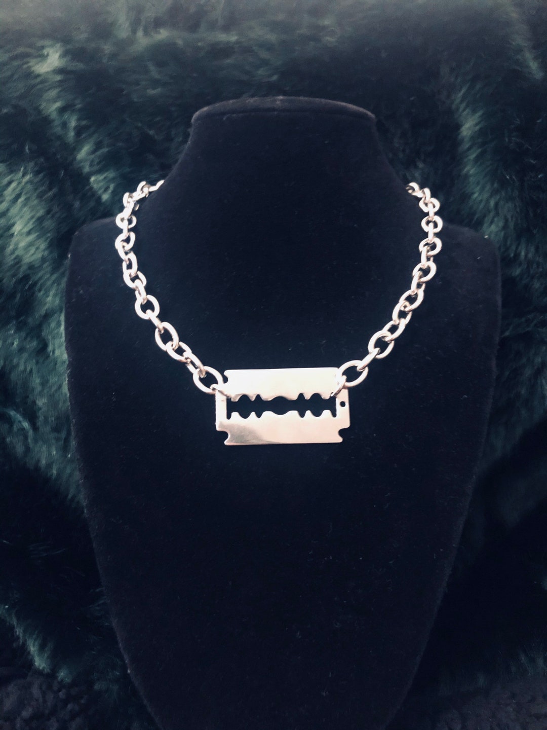 Razor Blade Chain Necklace - Etsy