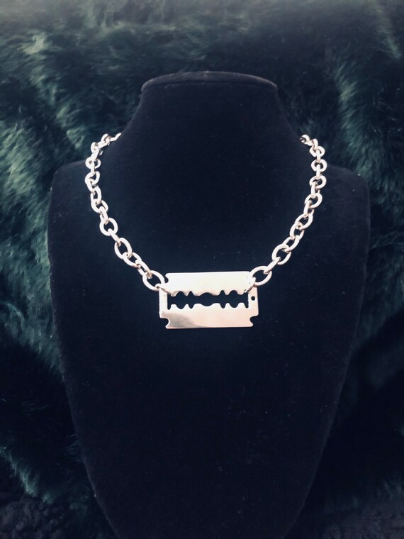 Razor Blade Chain Necklace - Etsy