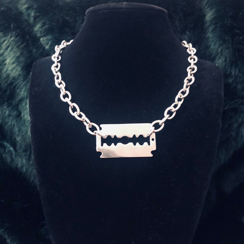 Razor Blade Necklace - Etsy