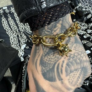 Chunky Gold Flail/ Mace Bracelet - Etsy