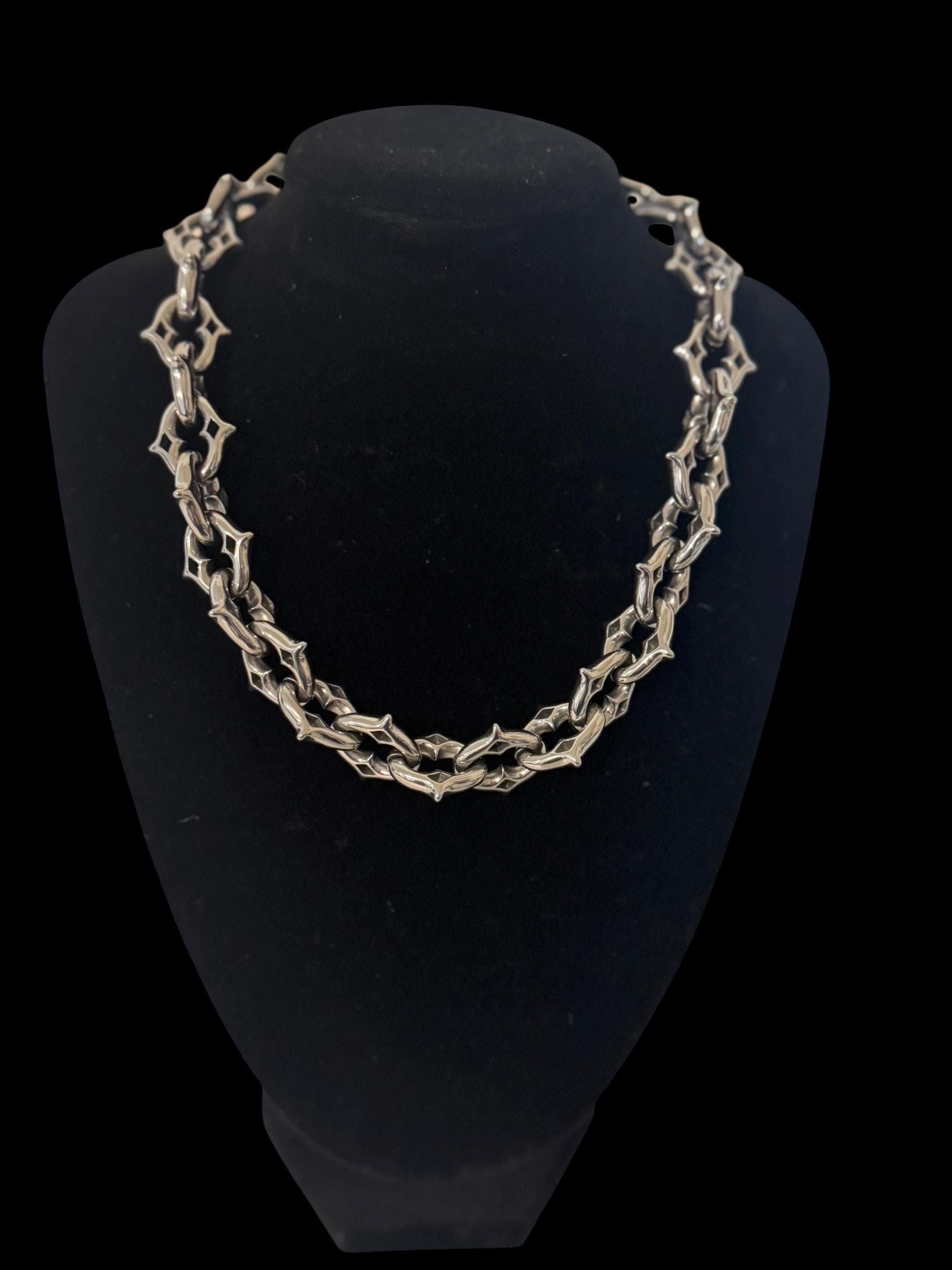 Spikey Chain, Hollow Link Chain - Etsy