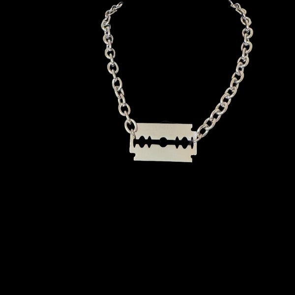 Razor Blade Necklace - Etsy