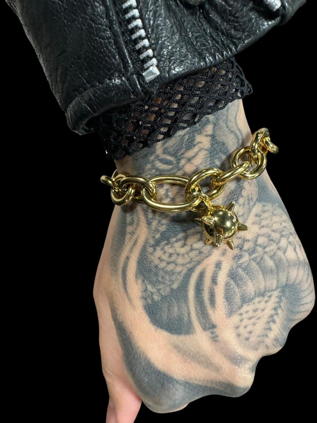 Chunky Gold Flail/ Mace Bracelet - Etsy