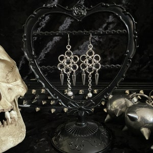 Chainmail Flower Earrings - Etsy