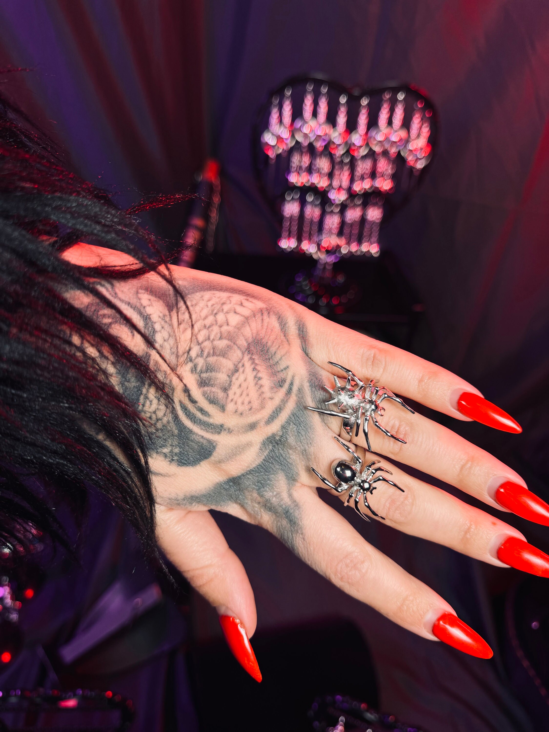 Black widow Spider ring Etsy