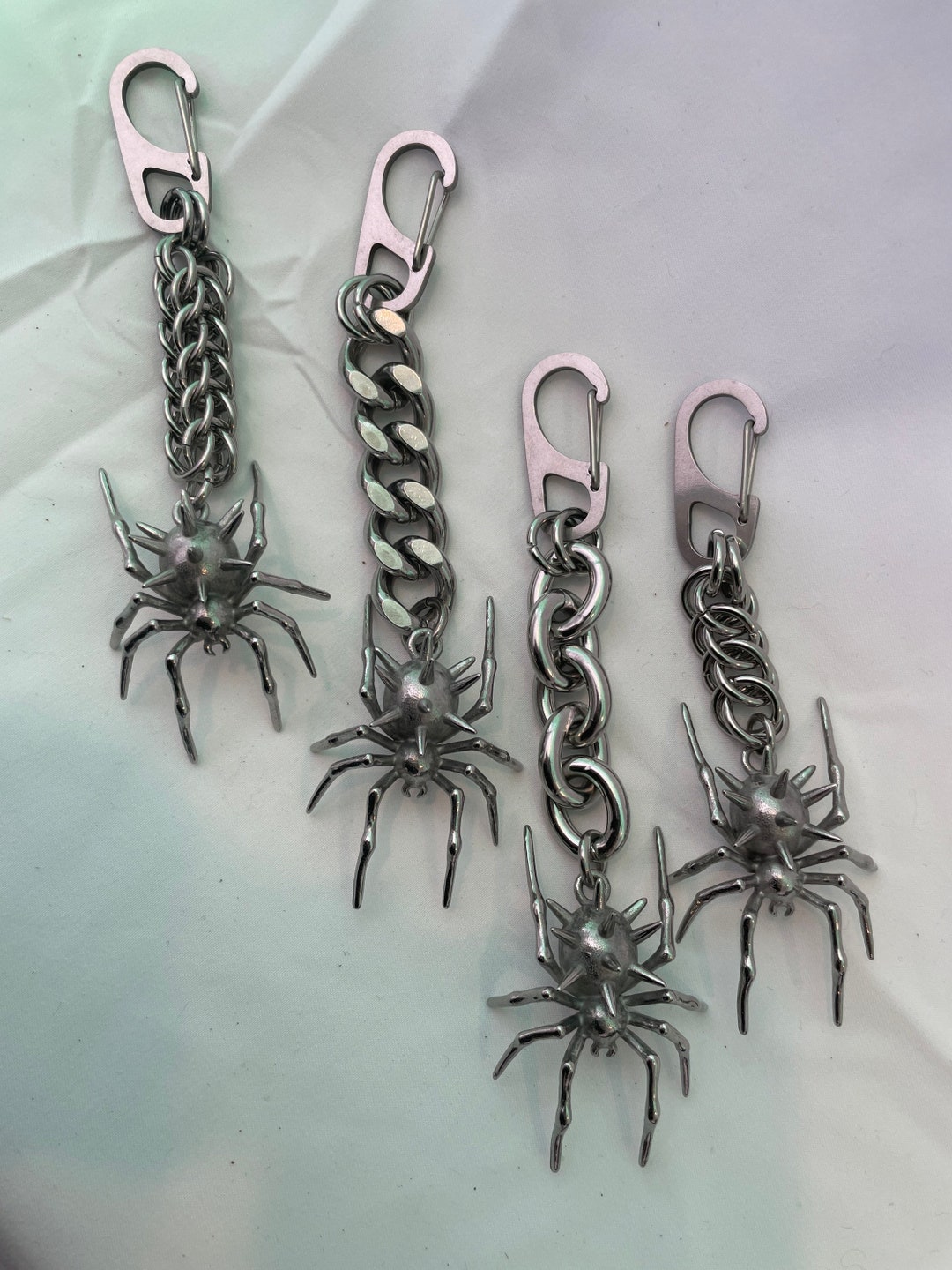 Spiked Spider Keychains - Etsy
