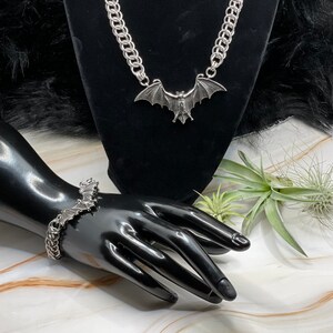 Bat Necklace Gothic Necklace Chainmaille - Etsy