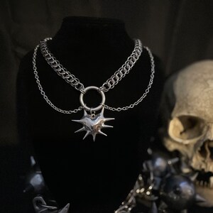 Spiked Heart Necklace, Chainmaille - Etsy