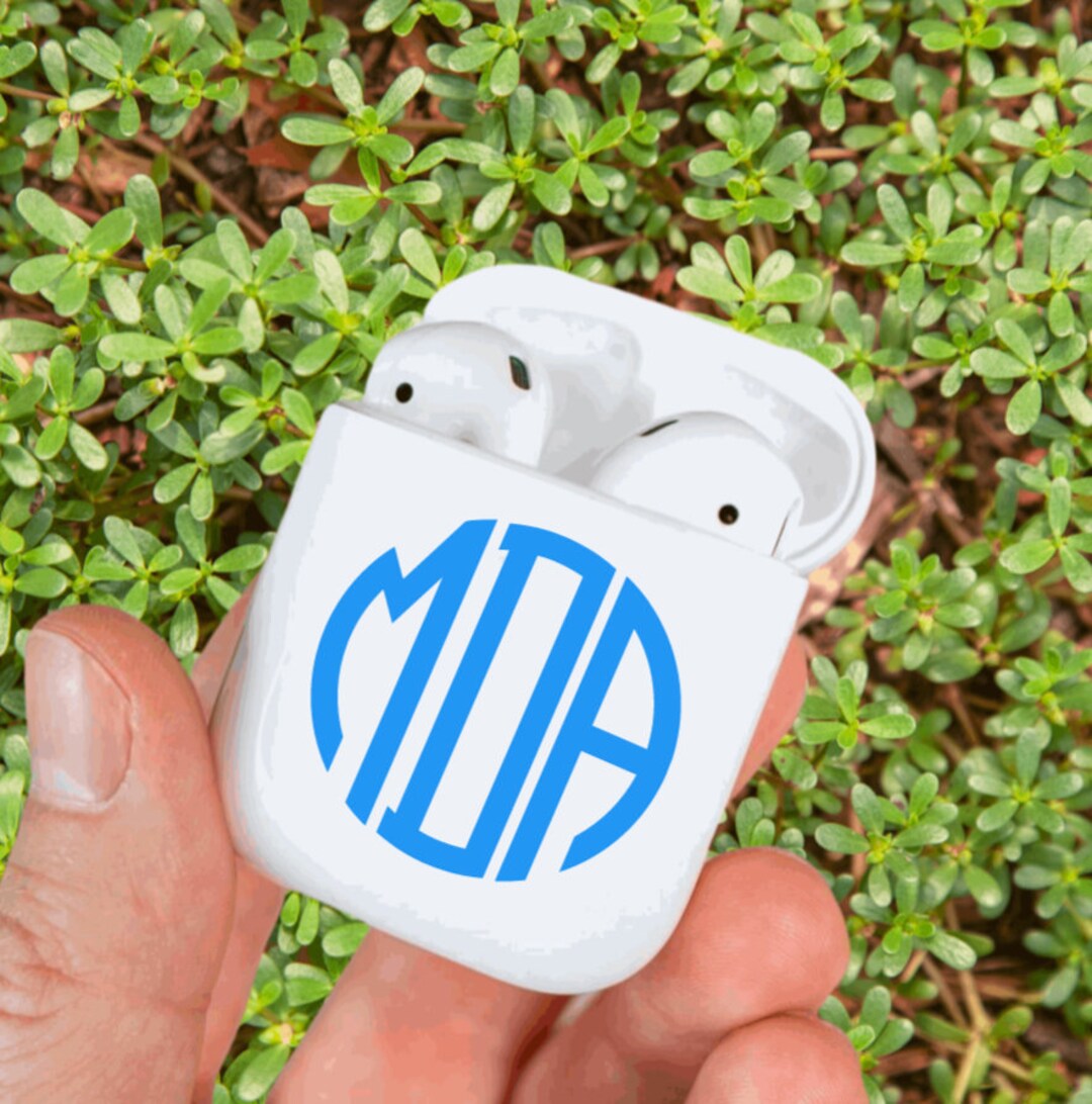 Apple Airpods | Small Monogram Decal | Free Shipping Decal | Custom ...