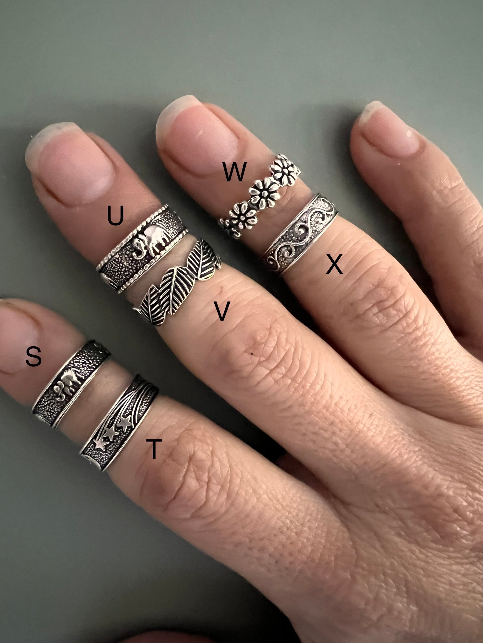 Midi Ring Pinky Ring Toe Ring in Sterling Silver Adjustable - Etsy