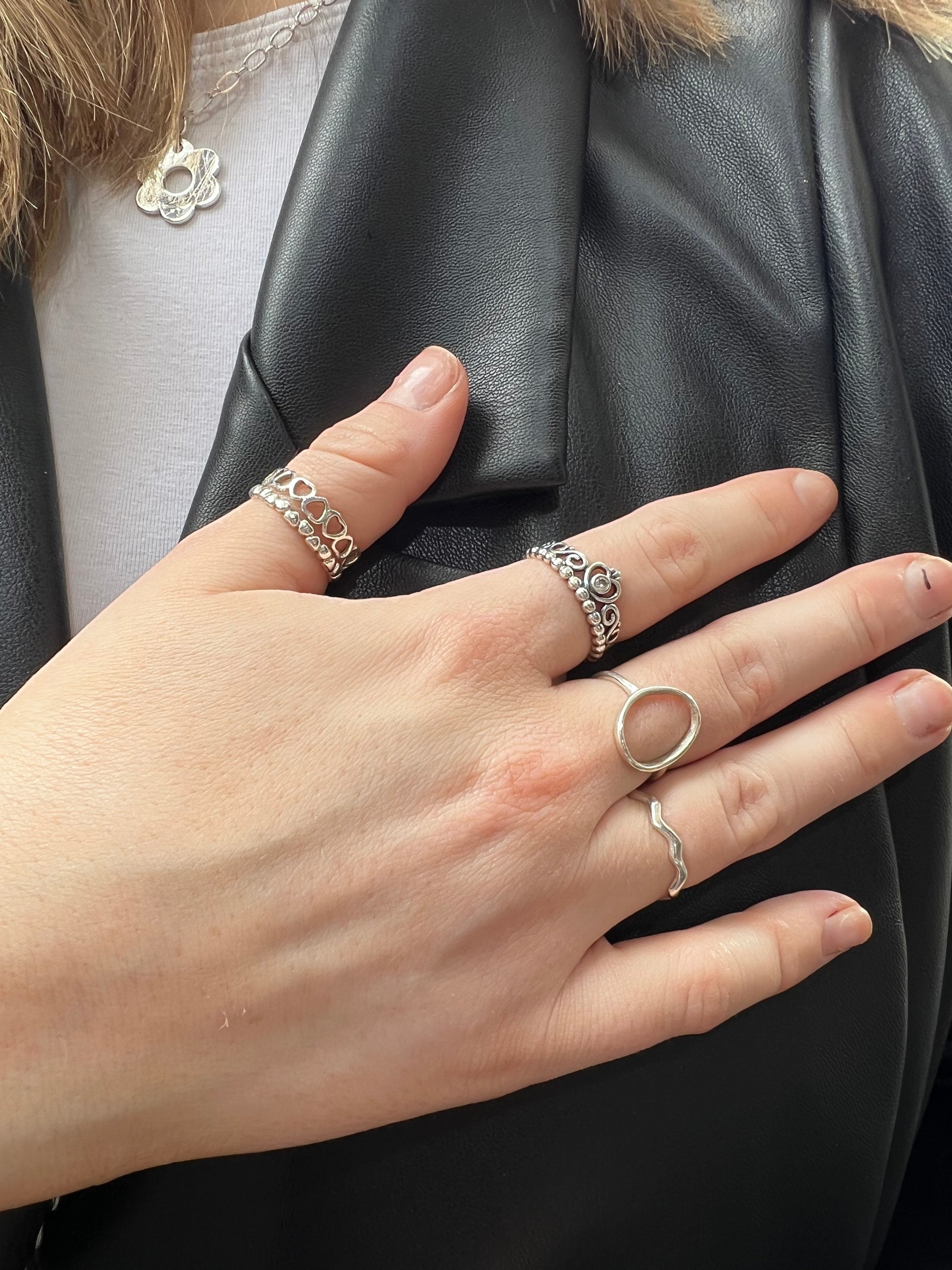 Silver Circle Ring 925 Sterling Silver Ring Cool Circle - Etsy