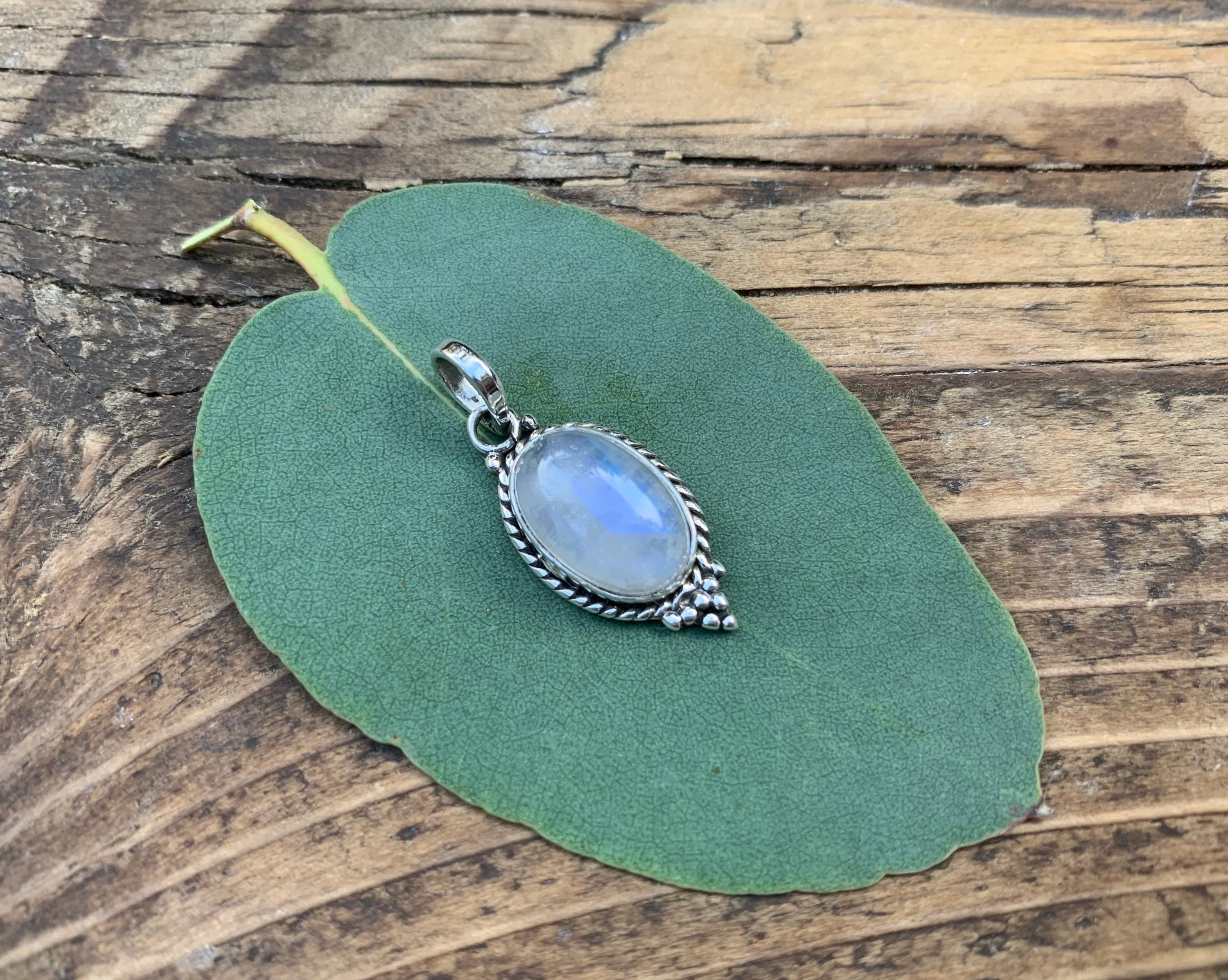 Moonstone necklace Delicate necklace Boho moonstone | Etsy
