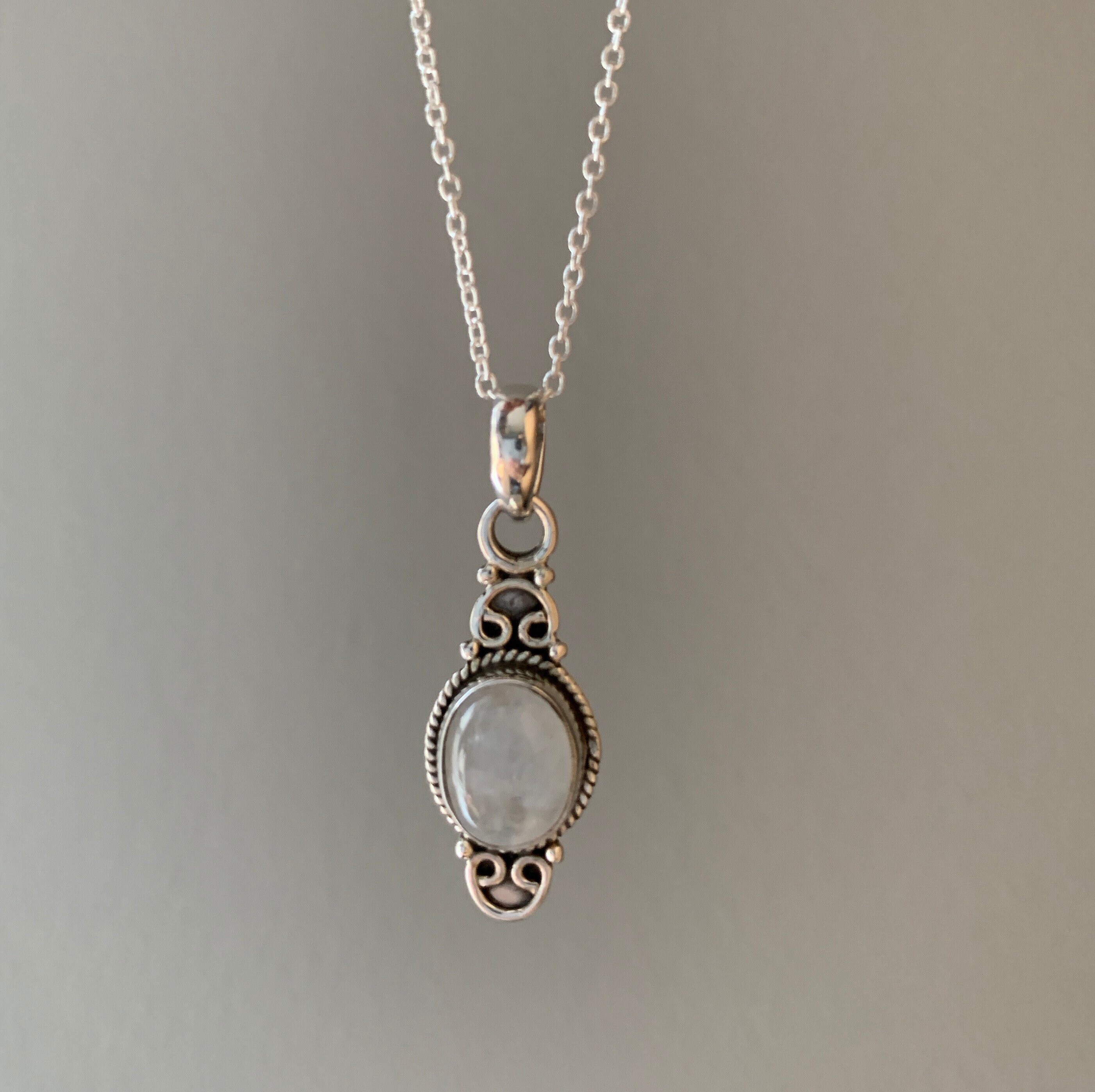 Moonstone necklace Delicate necklace Boho moonstone | Etsy