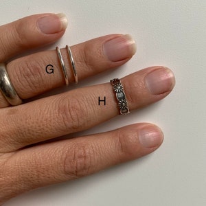 Midi Ring, Pinky Ring, Toe Ring in Sterling Silver Adjustable Toe Ring ...