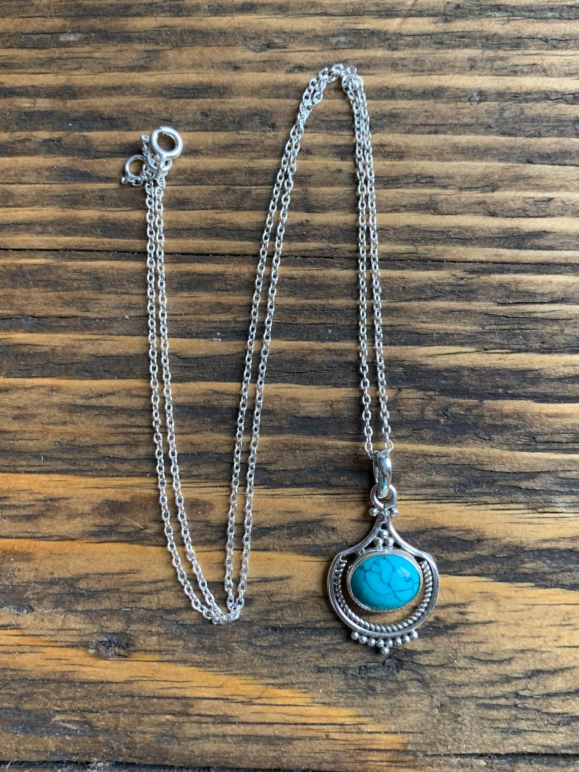 Turquoise Necklace Delicate Necklace Boho Necklace - Etsy UK