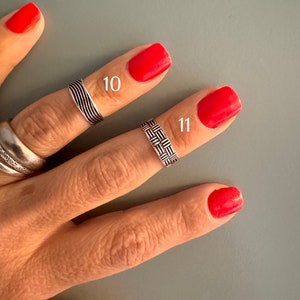 Midi Ring, Pinky Ring, Toe Ring in Sterling Silver Adjustable Toe Ring ...