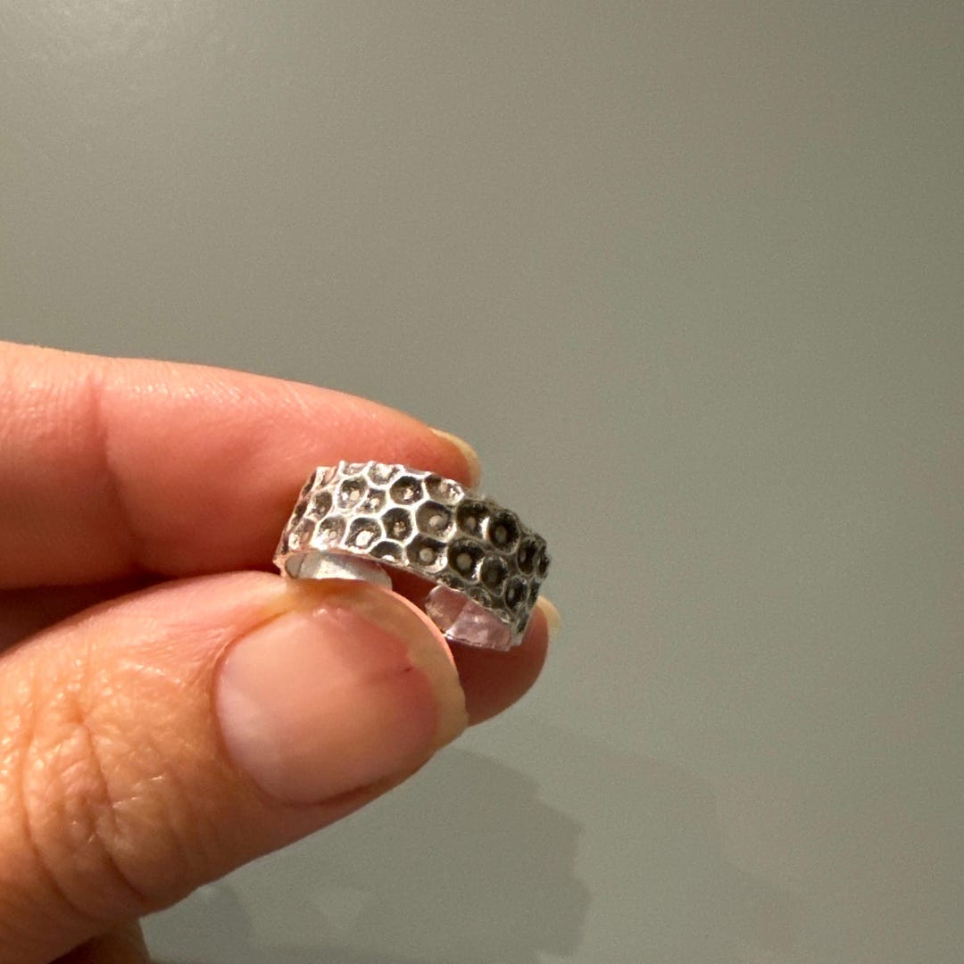 Pinky, Midi, Toe Ring, Hammerded Band Pinky Ring, Adjustable Ring ...