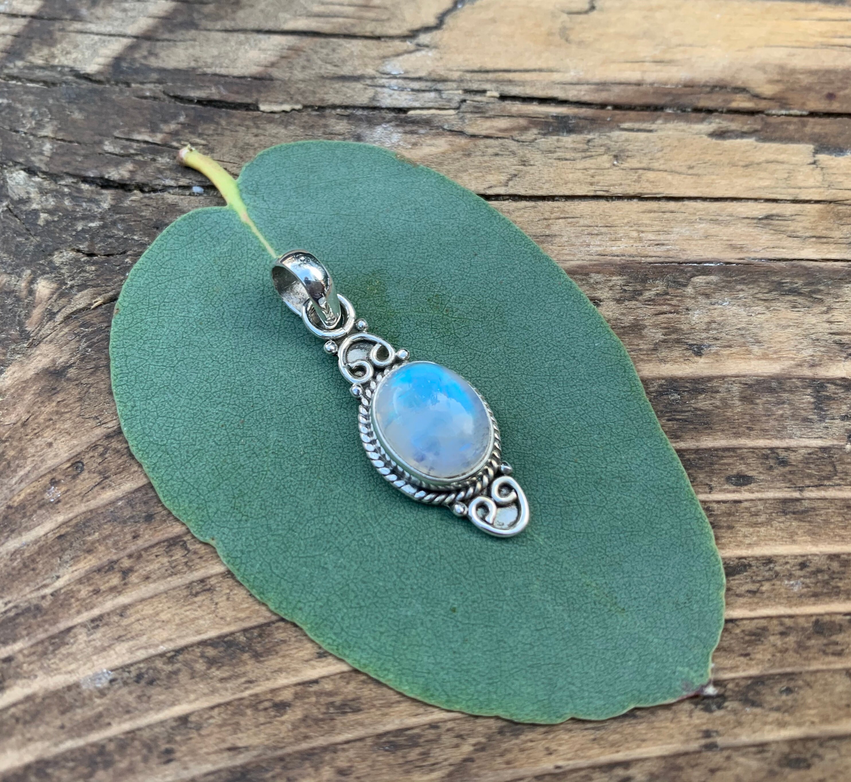 Moonstone necklace Delicate necklace Boho moonstone | Etsy