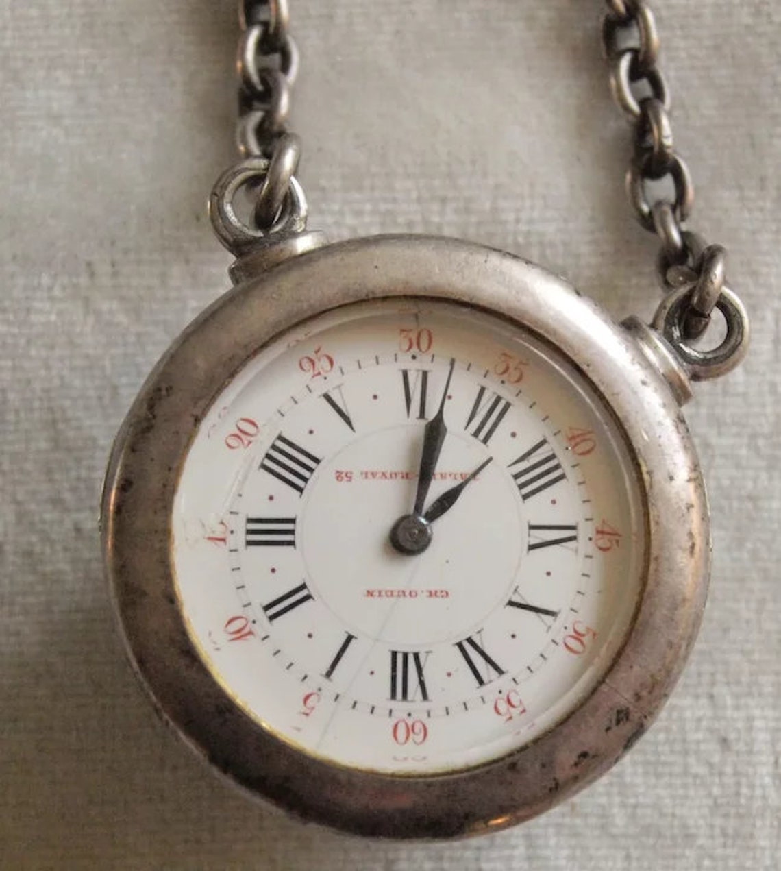 Victorian Large Globe Ball Watch Silver Chatelaine - Etsy