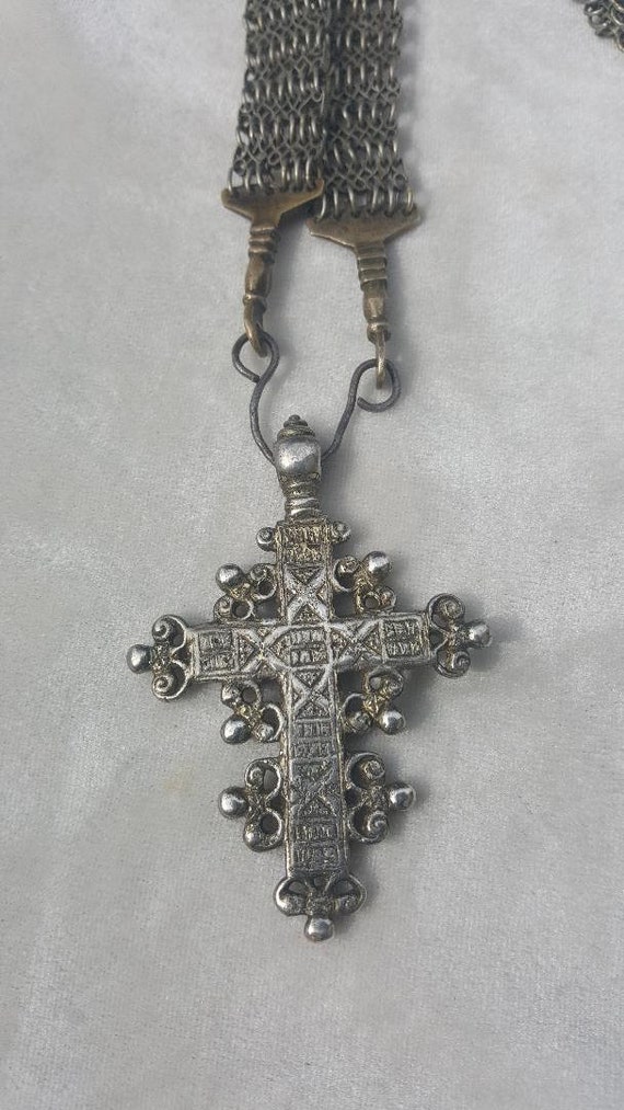 18th Century Russian Silver Cross On Chain Mail Belt … - Gem