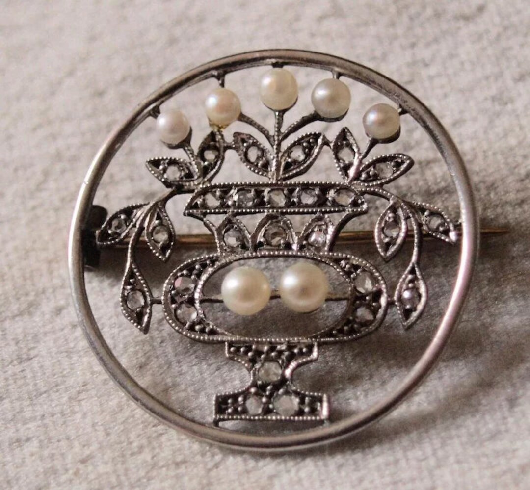 Tiffany & Co Edwardian Belle Epoch Platinum Diamond Urn Brooch - Etsy