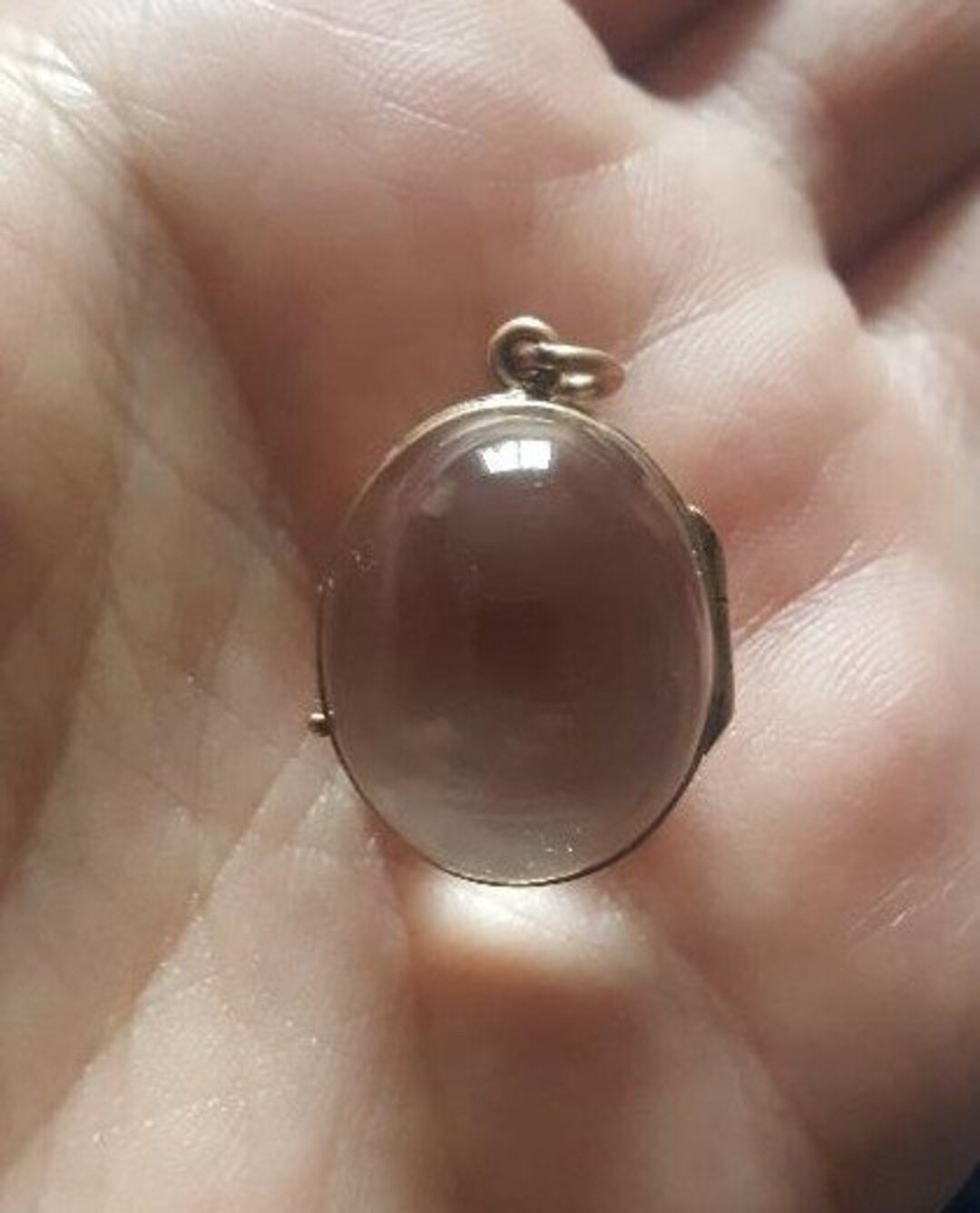 14k Victorian Pool of Light Rock Crystal Locket - Etsy Canada