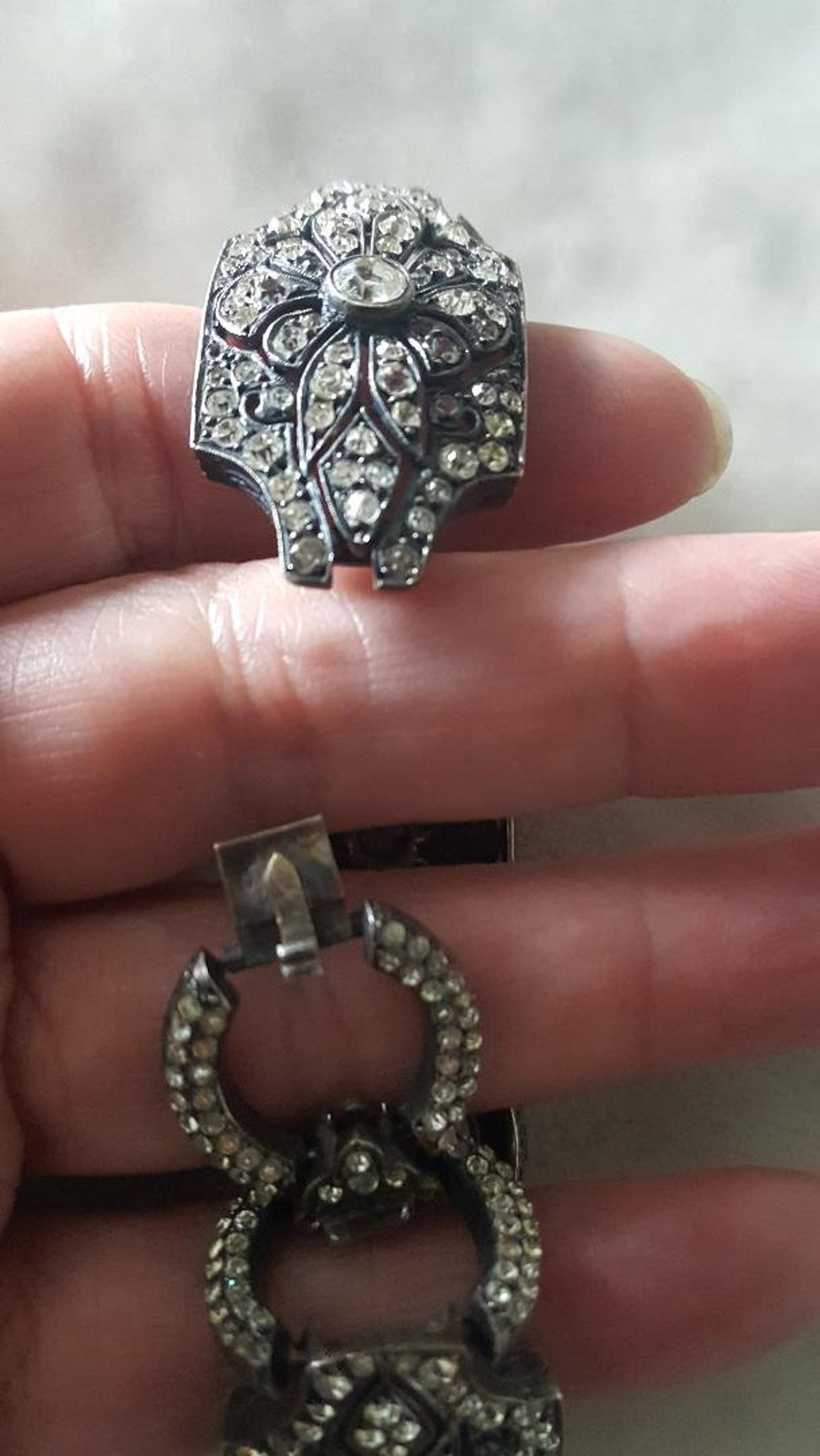 Sensational Art Deco French Paste Sterling Bracelet - Etsy