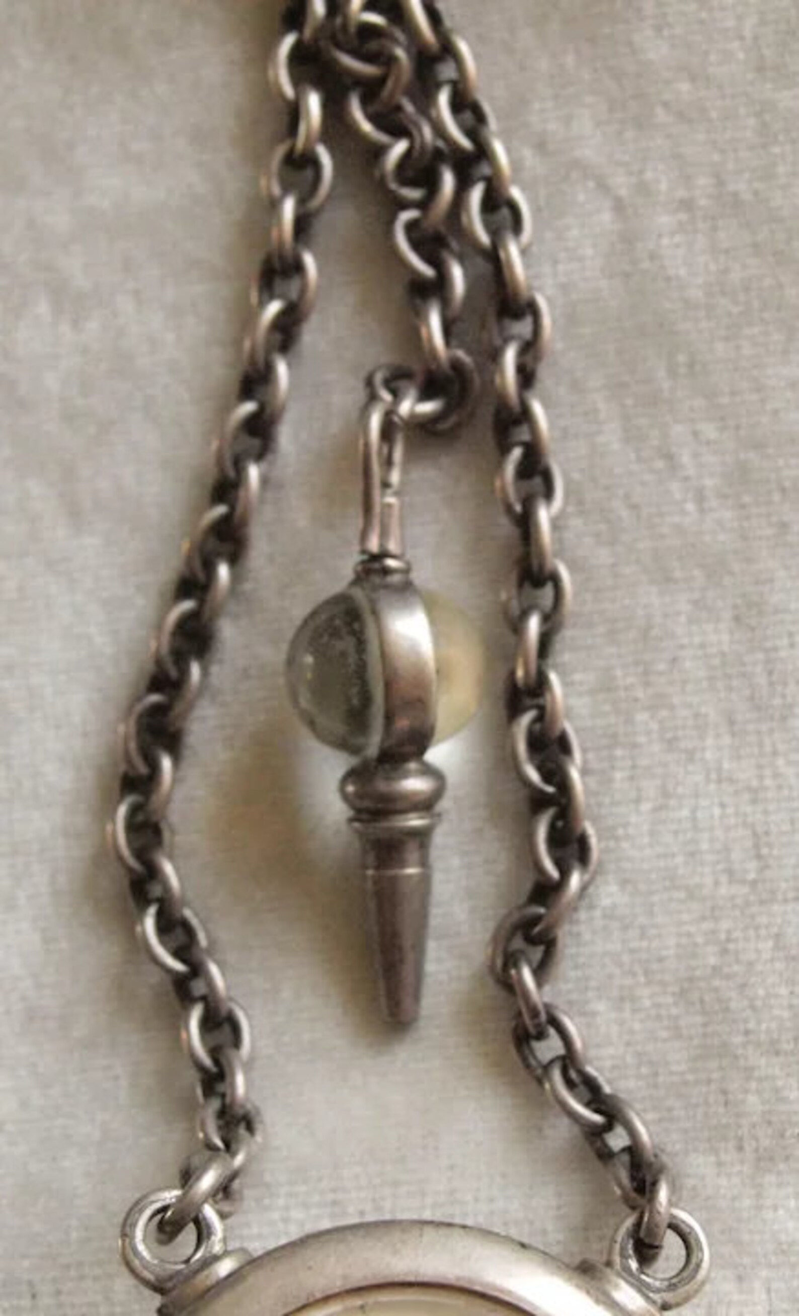 Victorian Large Globe Ball Watch Silver Chatelaine - Etsy