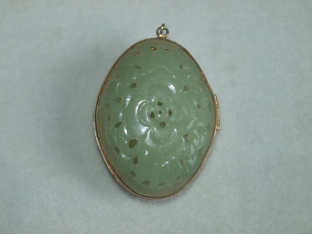 Large Antique Chinese Celadon Jade Pomander Pendant - Etsy