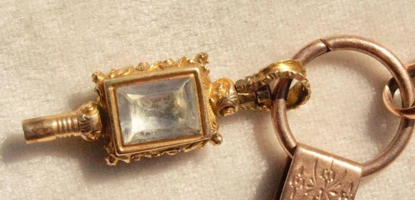 Decadent Victorian 14k Gold Watch Chain Necklace With Fobs - Etsy